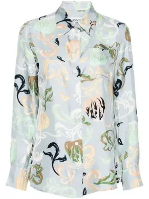 LANVIN Lanvin Graphic-Print Silk Shirt