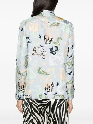 LANVIN Graphic-print Silk Shirt