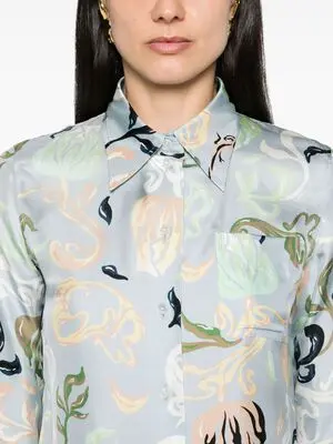 LANVIN Graphic-print Silk Shirt