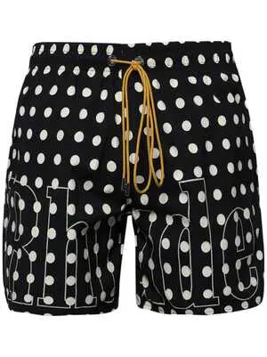 Rhude Polka-dot Logo-print Swim Shorts