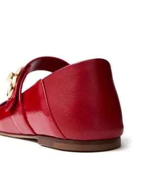 Valentino Garavani Vlogo Locker Mary-jane Ballerinas - Red