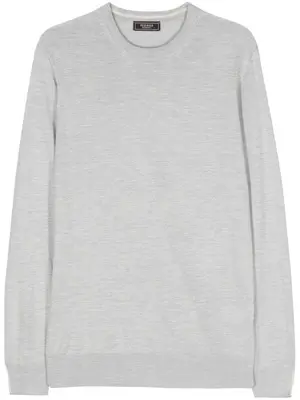 Peserico Fine-ribbed Mélange Jumper - Grey