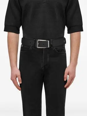 FERRAGAMO Logo-engraved Reversible Leather Belt - Blue