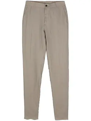 Peserico Linen Tapered Trousers - Green