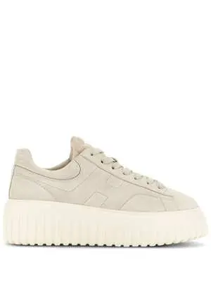 Hogan H-stripes Suede Sneakers - Neutrals