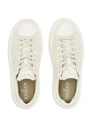 Hogan H-stripes Suede Sneakers - Neutrals
