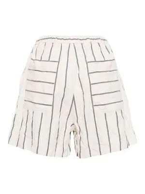FORME D'EXPRESSION Crinkled Striped Shorts
