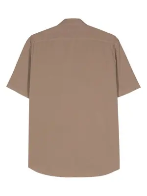 Peserico Cotton-blend Shortsleeved Shirt - Brown