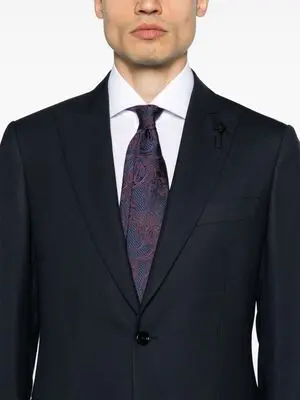 LARDINI Single-breasted Wool Suit - Blue