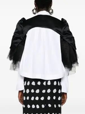 Noir Kei Ninomiya Tulle-inserts Cropped Jacket