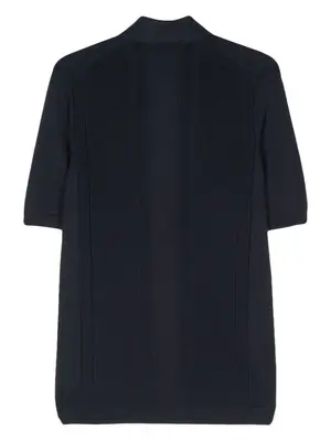 Brunello Cucinelli Knitted Polo Shirt - Blue