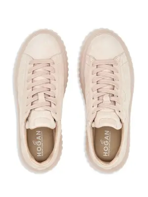 Hogan H-stripes Leather Sneakers - Pink