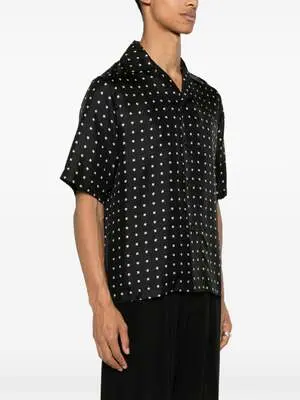 Amiri Mix And Match Ma Logo-print Shirt - Black