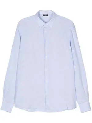 Peserico Striped Linen Shirt - Blue