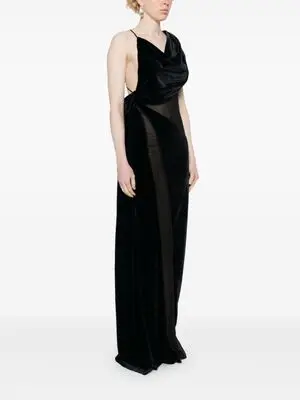 Coperni Logo-plaque Panelled Maxi Dress