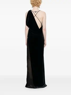 Coperni Logo-plaque Panelled Maxi Dress
