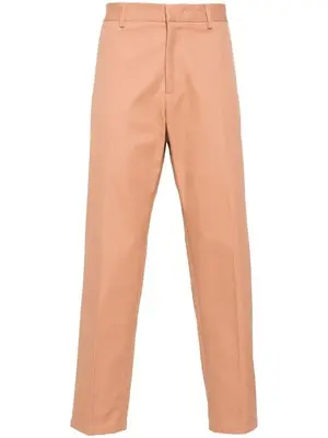 JIL SANDER Pressed-crease Cotton Trousers - Pink