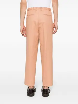 JIL SANDER Pressed-crease Cotton Trousers - Pink
