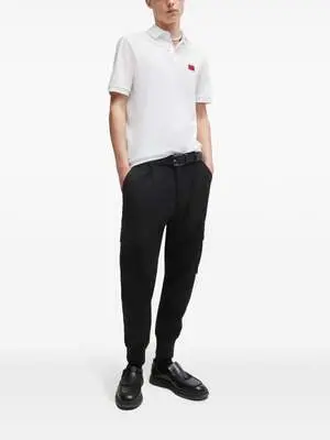 Hugo Logo-appliqué Cotton Polo Shirt - White