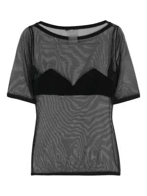 NENSI DOJAKA Bra-effect Panel Mesh T-shirt