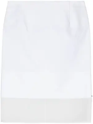Sportmax Transparent-panel Poplin Skirt