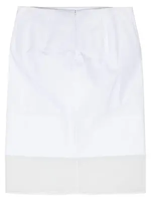 Sportmax Transparent-panel Poplin Skirt