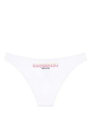 Dsquared2 Logo-print Bikini Bottom - White
