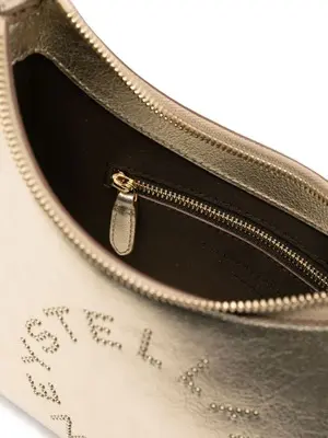 Stella McCartney Studded Logo Shoulder Bag - Gold