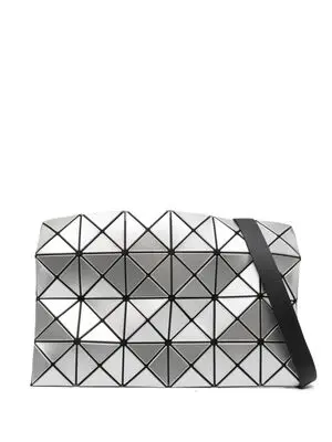 Issey Miyake Geometric-paneled Shoulder Bag - Silver