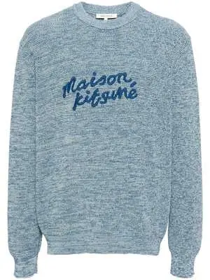 Maison Kitsuné Handwriting Logo-embroidered Jumper