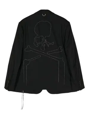 MASTERMIND WORLD Skull-embroidered Wool Blazer