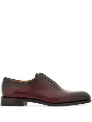 FERRAGAMO Tramezza Plain Toe Oxford Shoes - Red