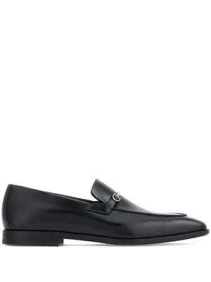 FERRAGAMO Gancini Charm Leather Loafers