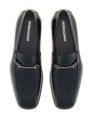 FERRAGAMO Gancini Charm Leather Loafers