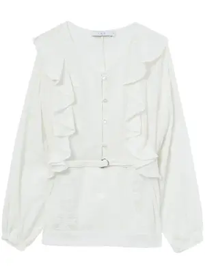 IRO PARIS Ruffle-detail Cotton Blouse