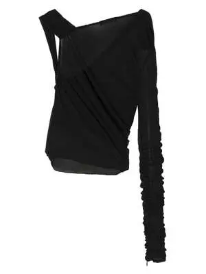 ANDREĀDAMO Asymmetric Ribbed Jersey Top
