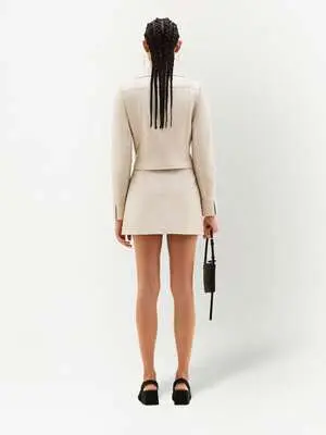 COURREGES Iconique Vinyl Mini Skirt - Neutrals