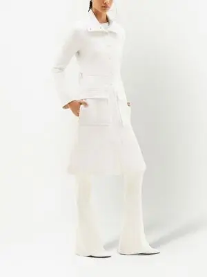 COURREGES Belted Trench Coat - White