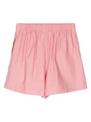 Elie Saab Gabardine Weave High-waisted Shorts