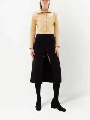 COURREGES Zip-up Vinyl Jacket - Neutrals