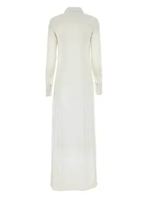 AMI Paris Chiffon Silk Maxi Dress - White