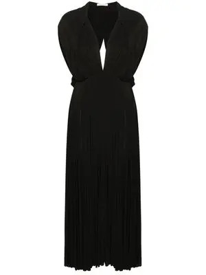 Philosophy Di Lorenzo Serafini Sleeveless Pleated Maxi Dress - Black