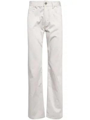 Ami Logo-patch Straight Trousers - White