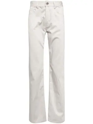 Ami Logo-patch Straight Trousers - White