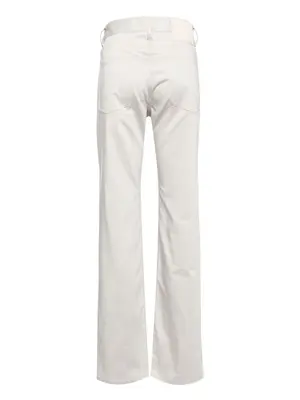 Ami Logo-patch Straight Trousers - White
