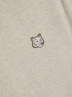 Maison Kitsuné Logo-embroidered Merino Jumper - Neutrals