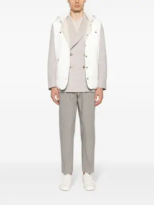 DELL'OGLIO Mid-rise Tapered Chinos - Grey