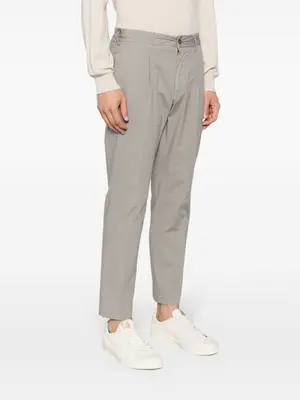 DELL'OGLIO Mid-rise Tapered Chinos - Grey