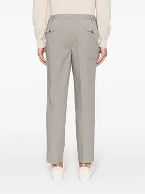 DELL'OGLIO Mid-rise Tapered Chinos - Grey