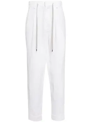 N.peal Drawstring Linen Trousers